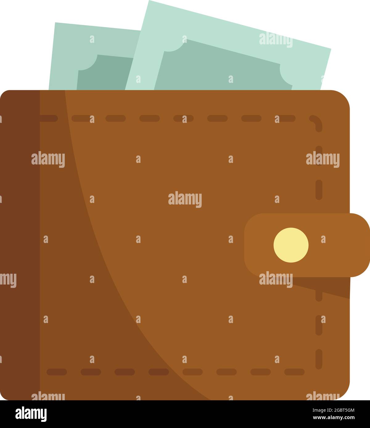 Full money wallet icon. Flat illustration of full money wallet vector ...