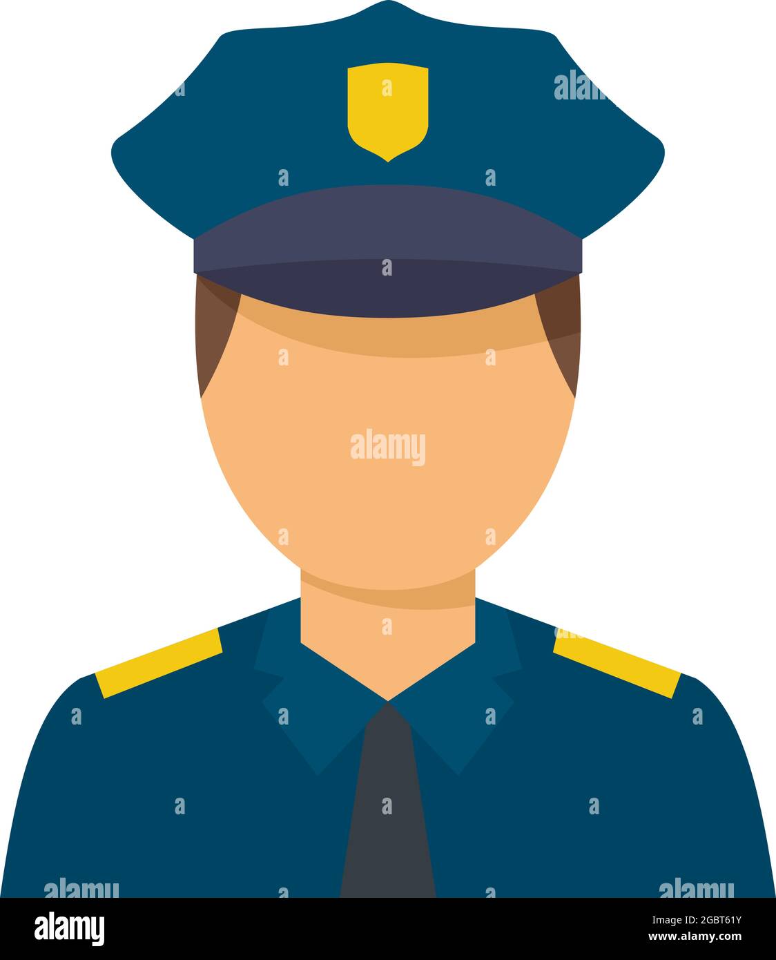 Policeman avatar icon. Flat illustration of policeman avatar vector ...