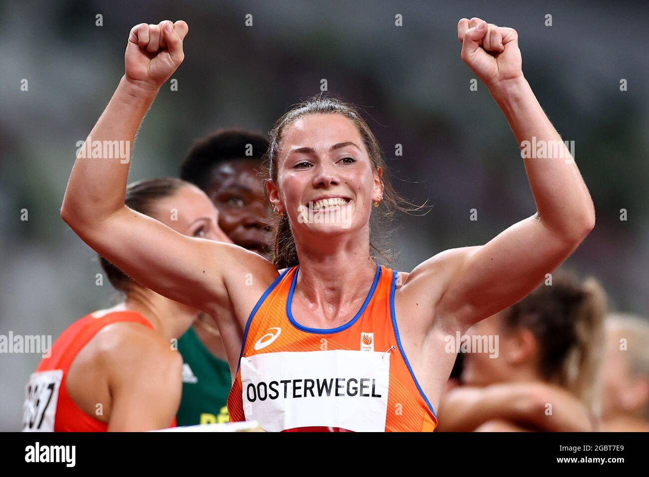 Emma oosterwegel of the netherlands celebrates her bronze medal after ...