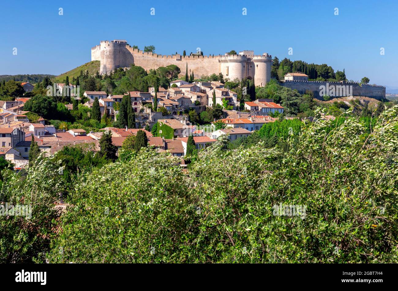 Aerial view of the fort St. Andrew. Avignon. France Provence Stock ...