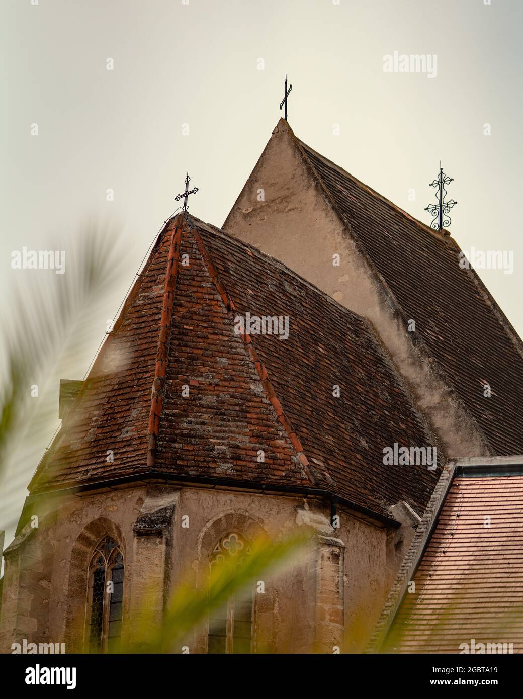 Vertical shot of a church under the cloudy sky Stock Photo - Alamy