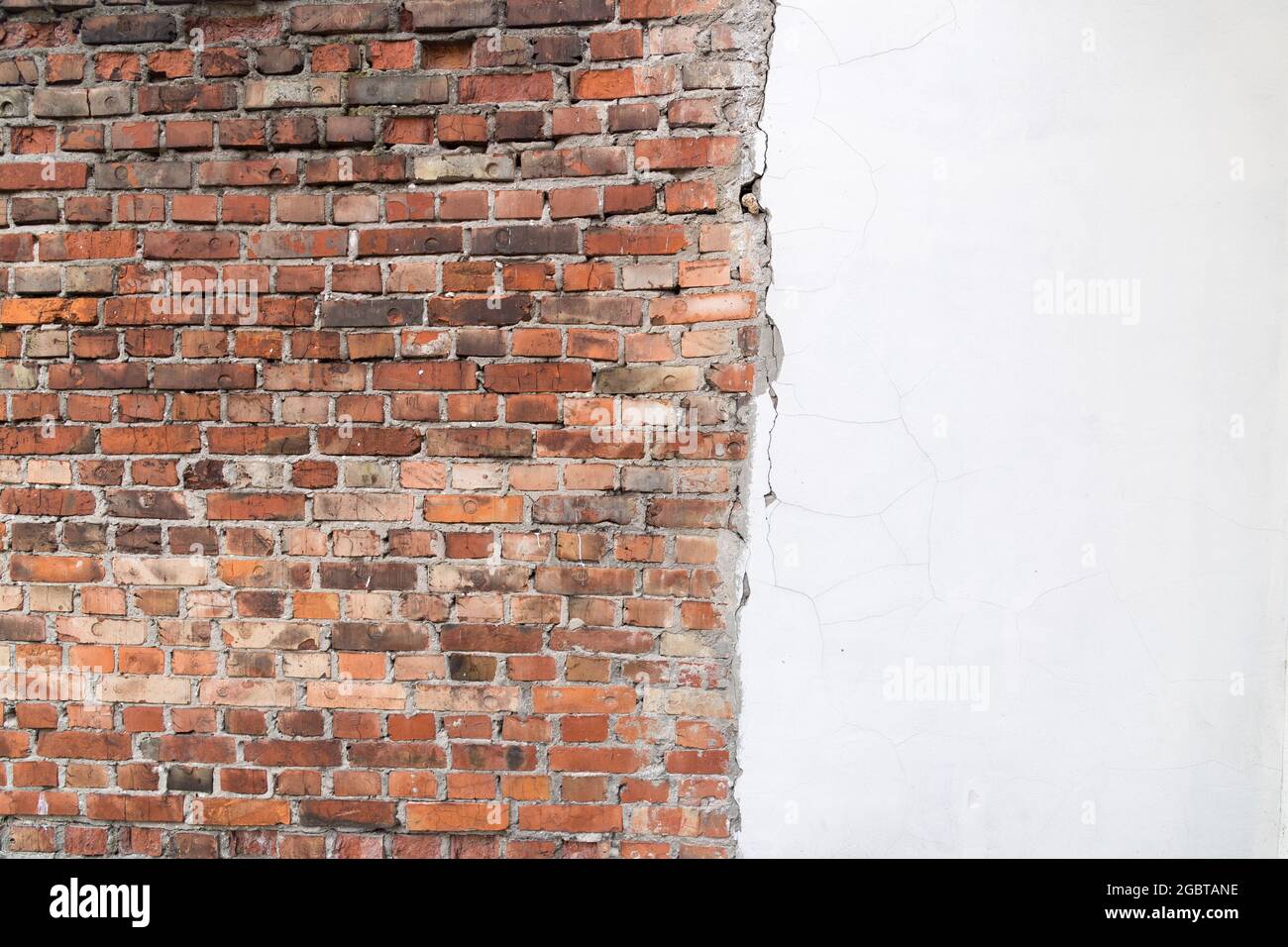 Remnant of the Warsaw Ghetto wall at 53 Sienna Street in Warsaw, Poland ...