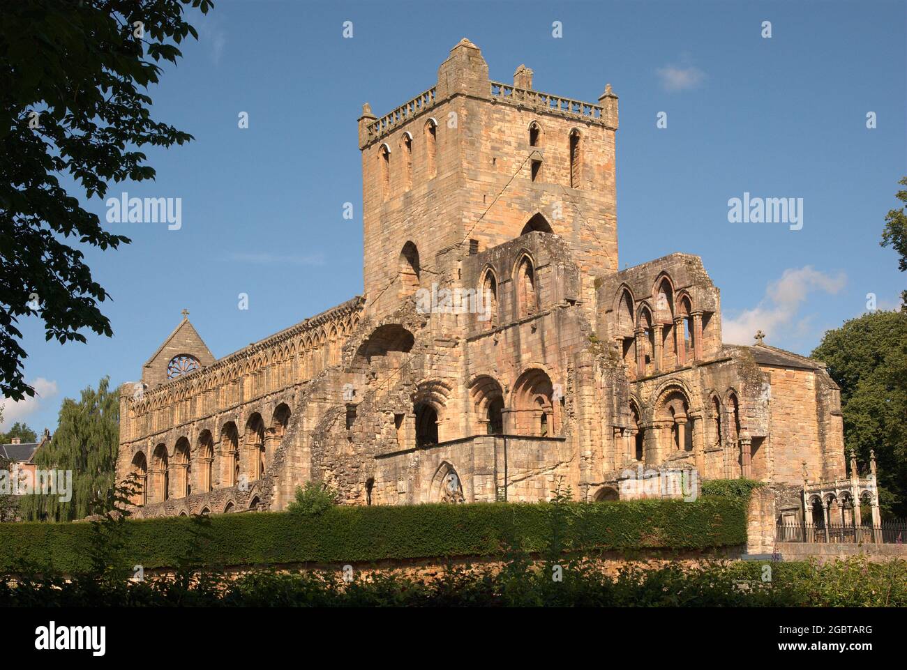 Jedburgh Abbey medieval ruin in summer Stock Photo - Alamy