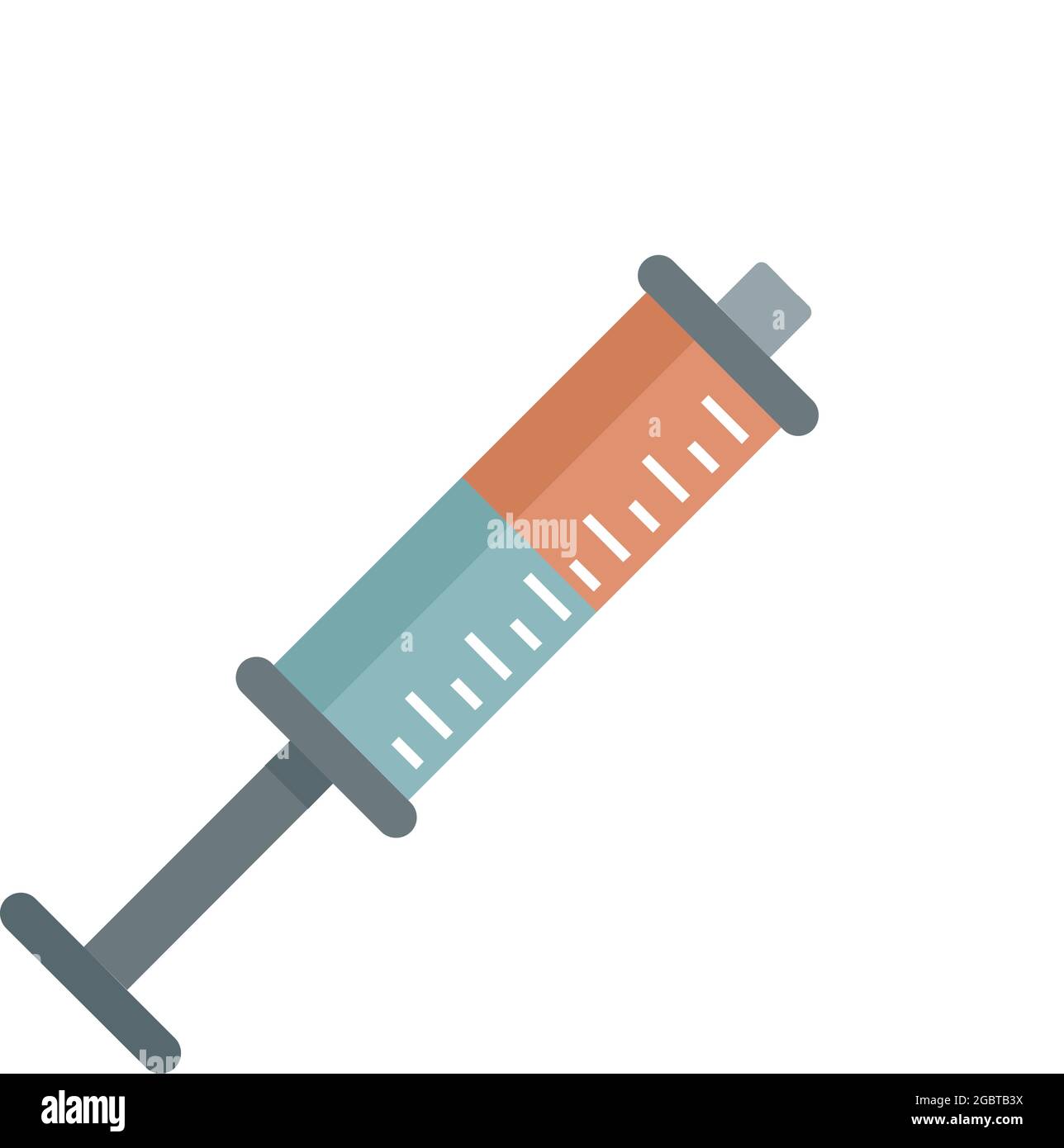 Tooth anesthesia syringe icon. Flat illustration of tooth anesthesia ...