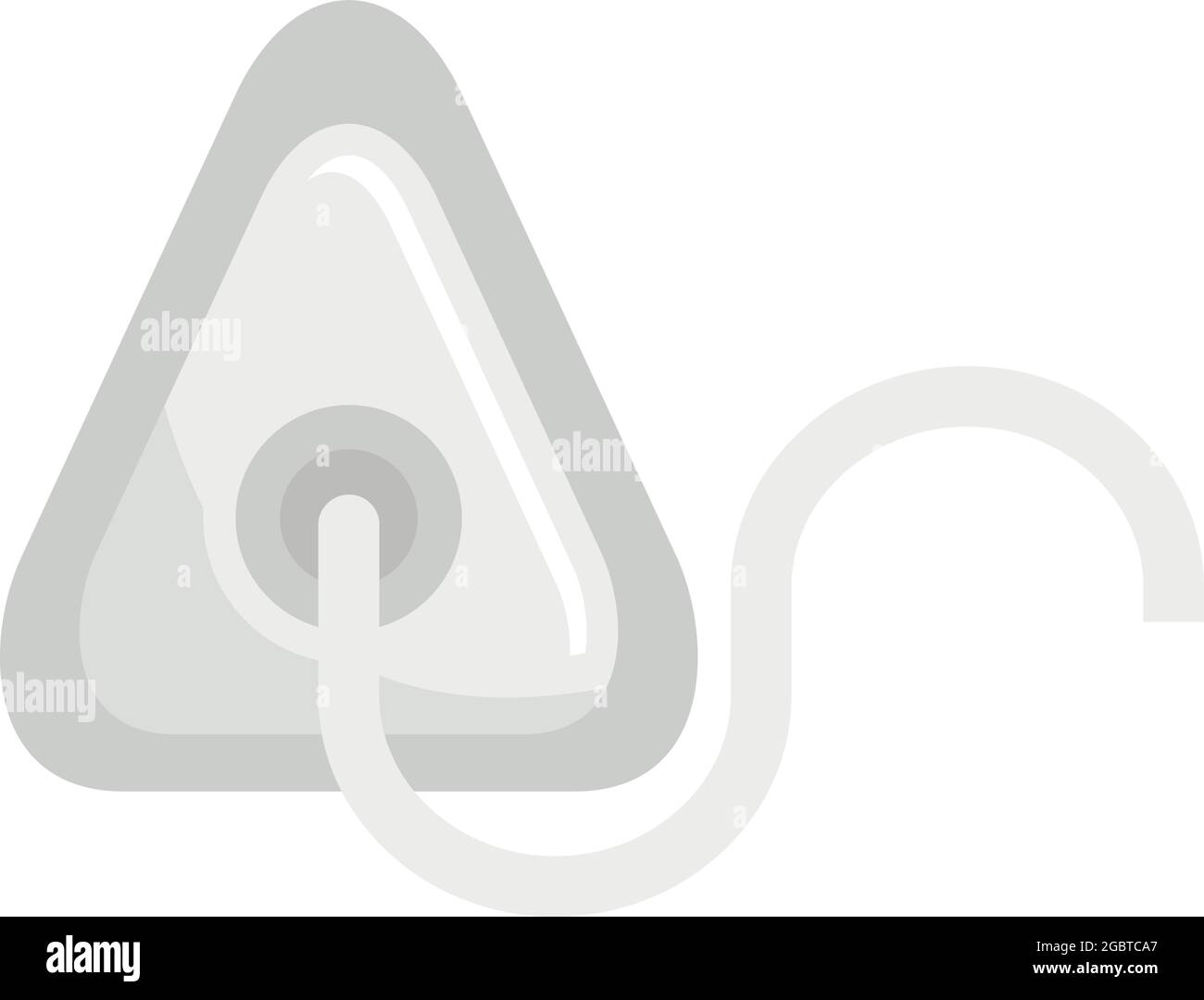 Clinic anesthesia mask icon. Flat illustration of clinic anesthesia ...