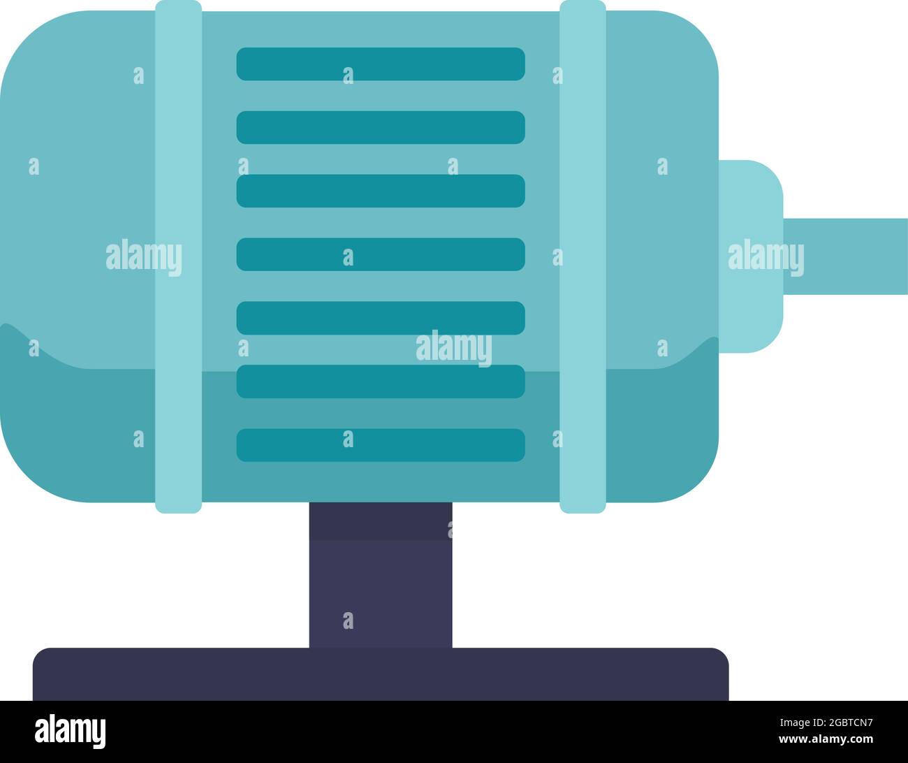 Electric motor icon. Flat illustration of electric motor vector icon ...
