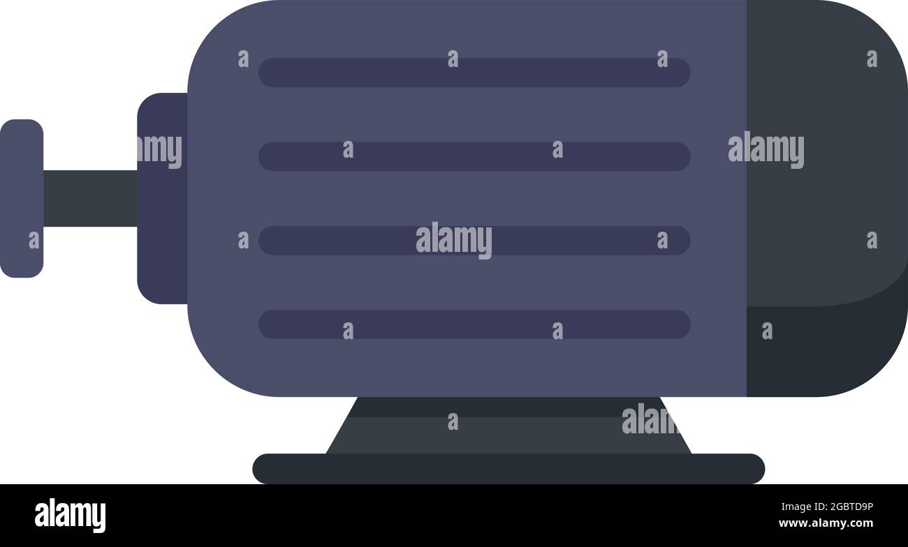 Electric power motor icon. Flat illustration of electric power motor ...