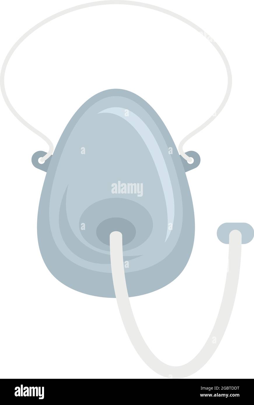 Anesthesia face mask icon. Flat illustration of anesthesia face mask ...