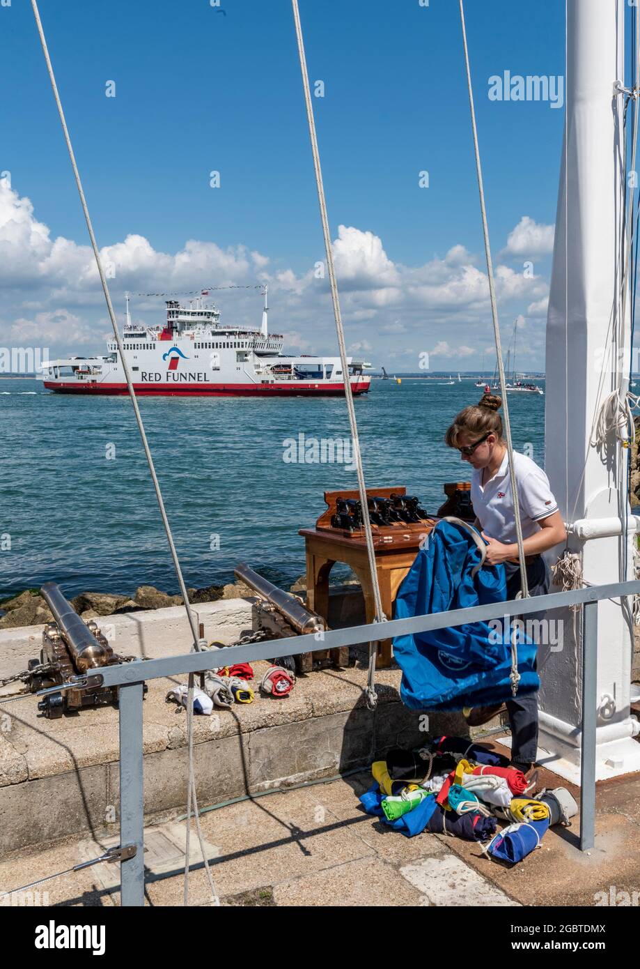 cowes week, signalling flags, isle of wight, royal yacht squadron ...