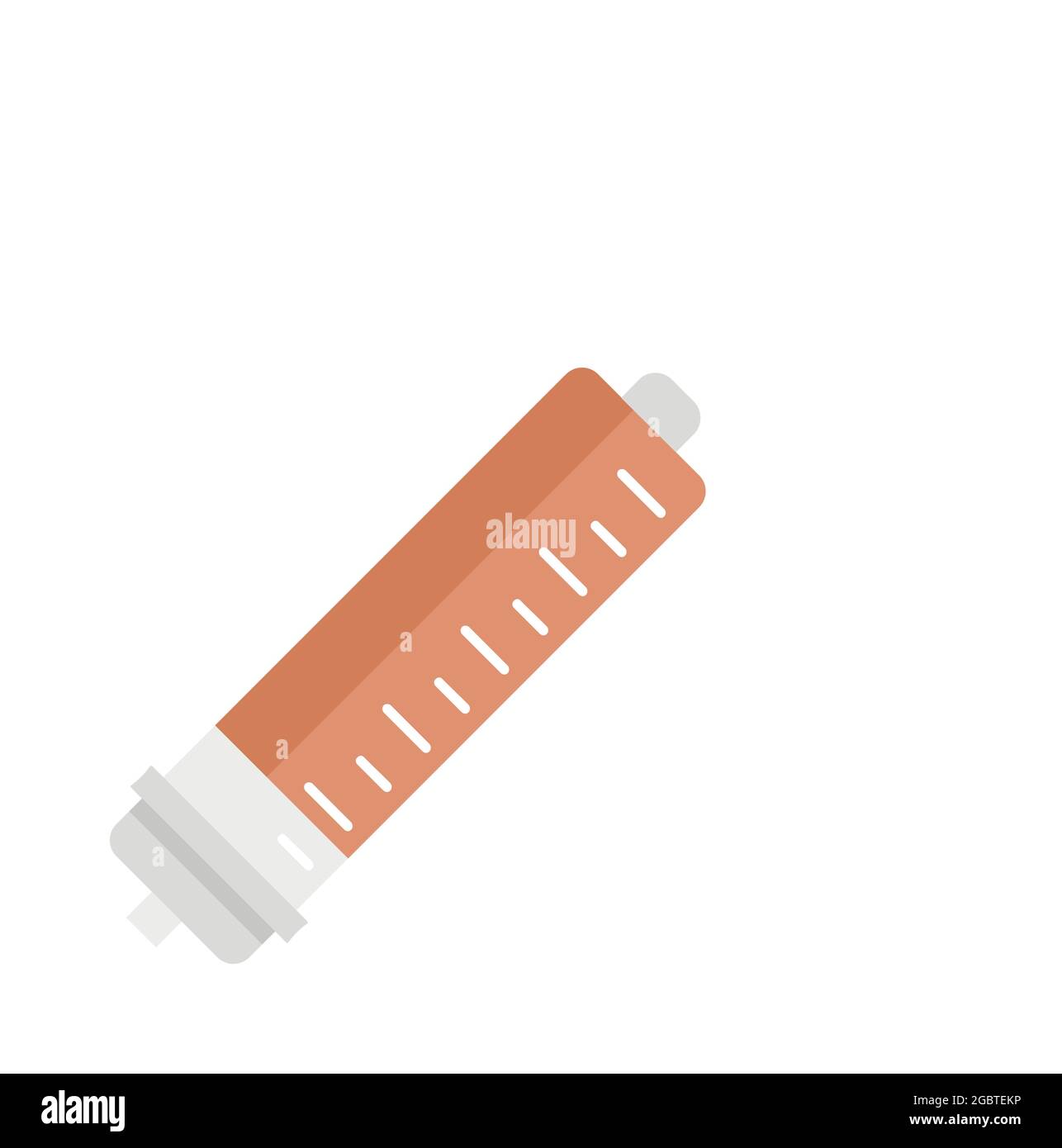 Anesthesia syringe icon. Flat illustration of anesthesia syringe vector ...