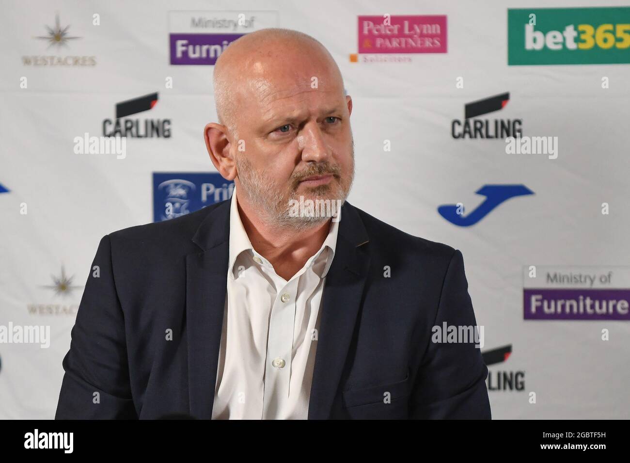 CEO Julian Winter at Swansea City unveil of Russell Martin as new head ...