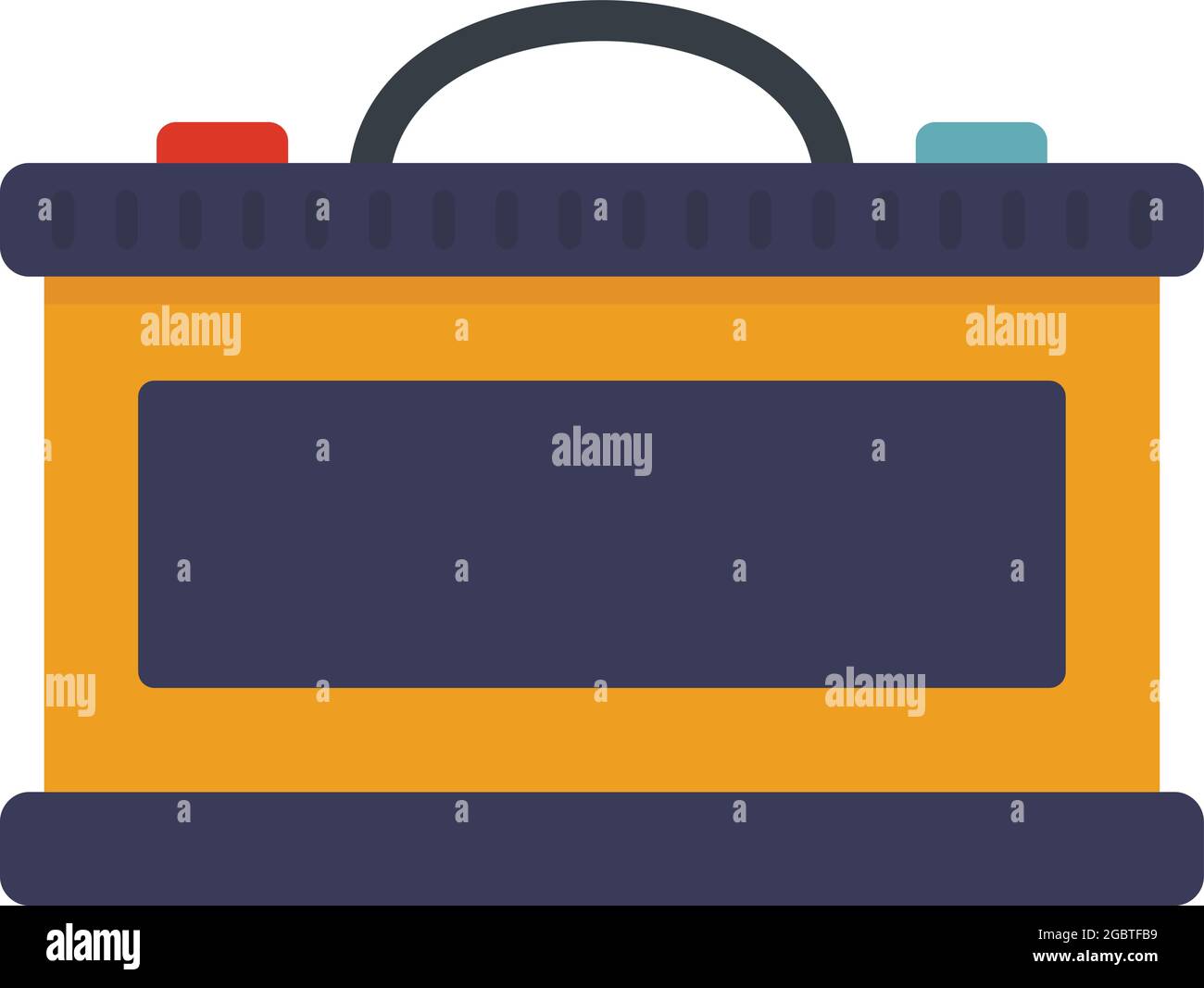 Car battery icon. Flat illustration of car battery vector icon isolated ...