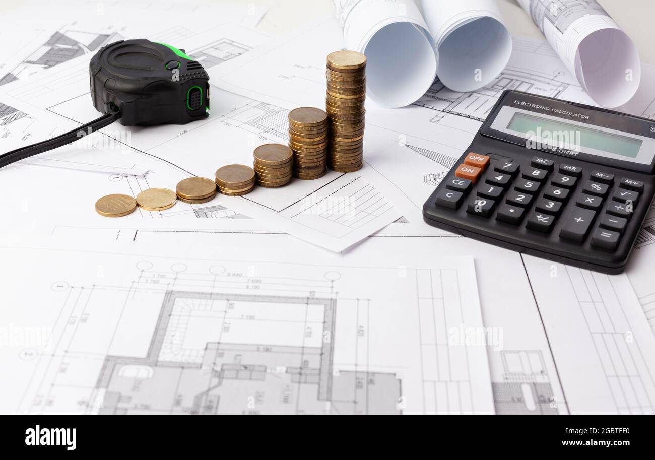 rising design prices, rising construction prices. Copy space Stock ...