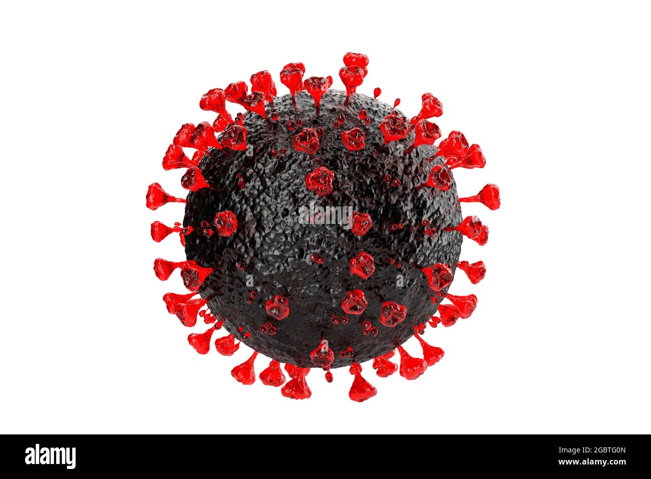 Virus molecule isolated on white background. 3D illustration Stock ...