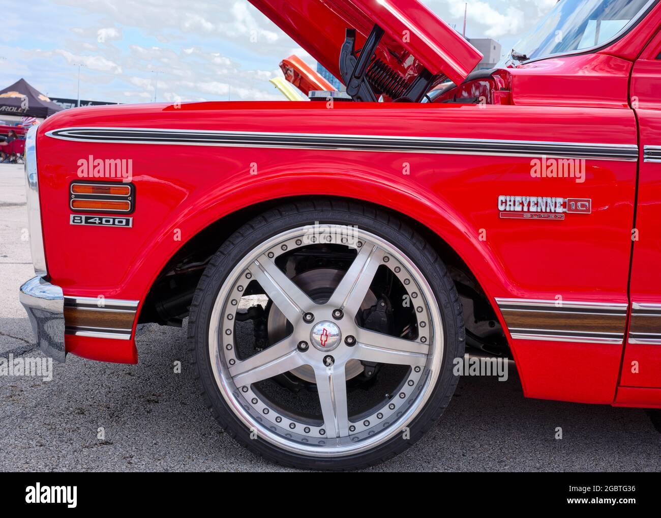 1970's Red Cheyenne Pickup Truck Stock Photo - Alamy