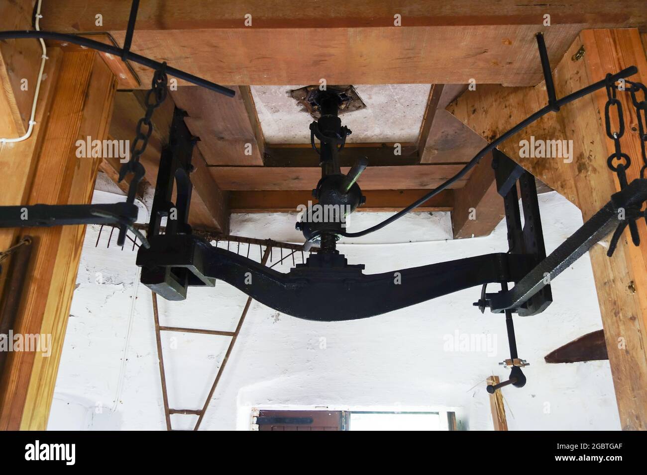 The internal workings of the restored Melin Llynon windmill on Anglesey ...