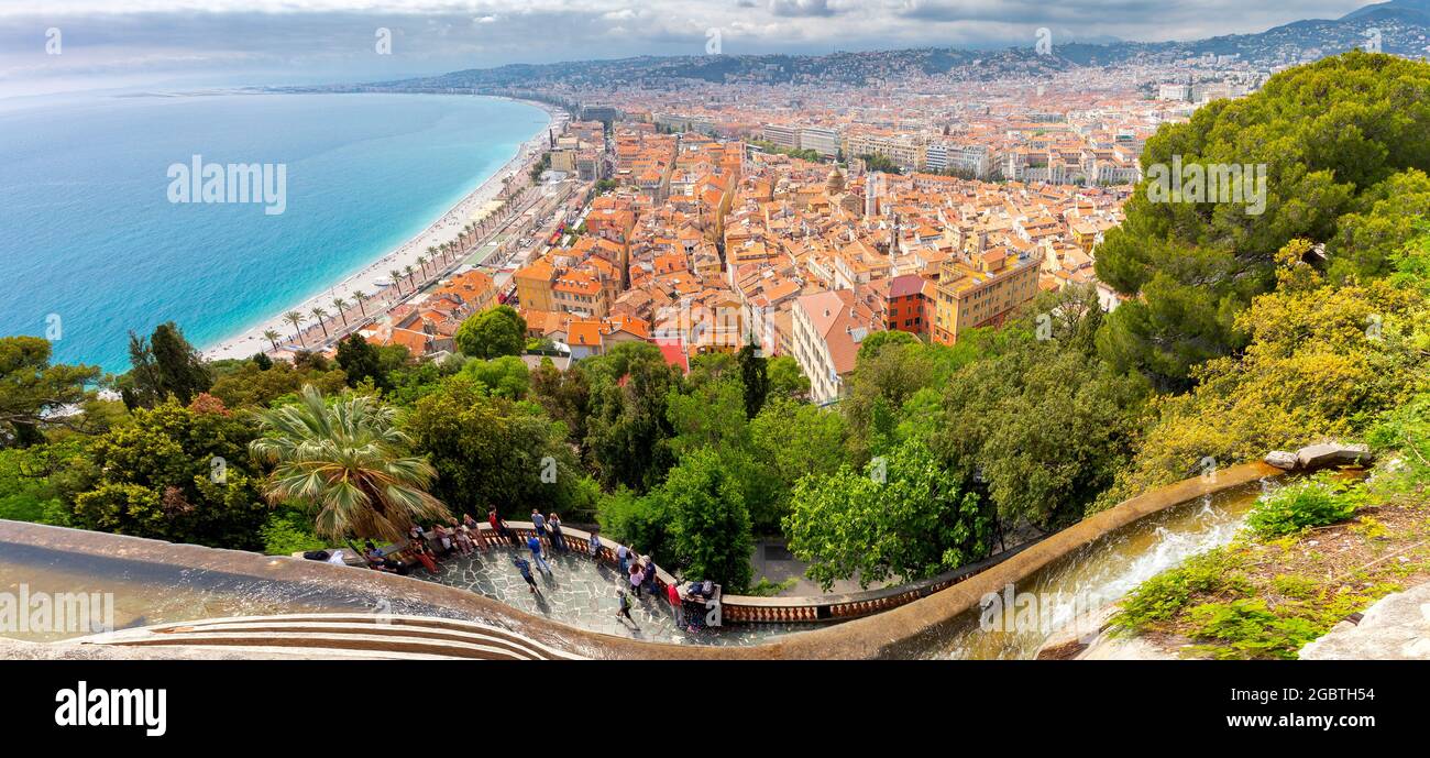 Nice. Panoramic aerial view of the city on a sunny day Stock Photo - Alamy