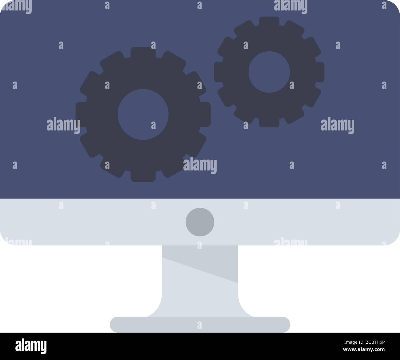 Electric vehicle repair monitor icon. Flat illustration of electric ...