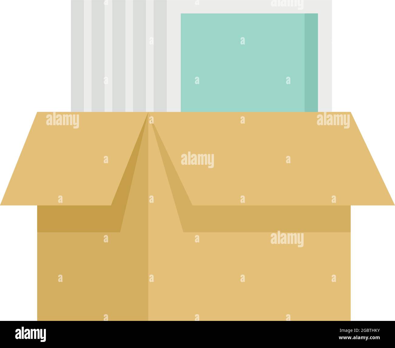 Windows installation box icon. Flat illustration of windows ...