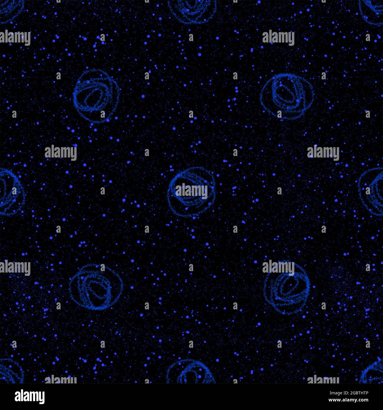 Hand Drawn blue Snowflakes Christmas Seamless Pattern. Subtle Flying ...