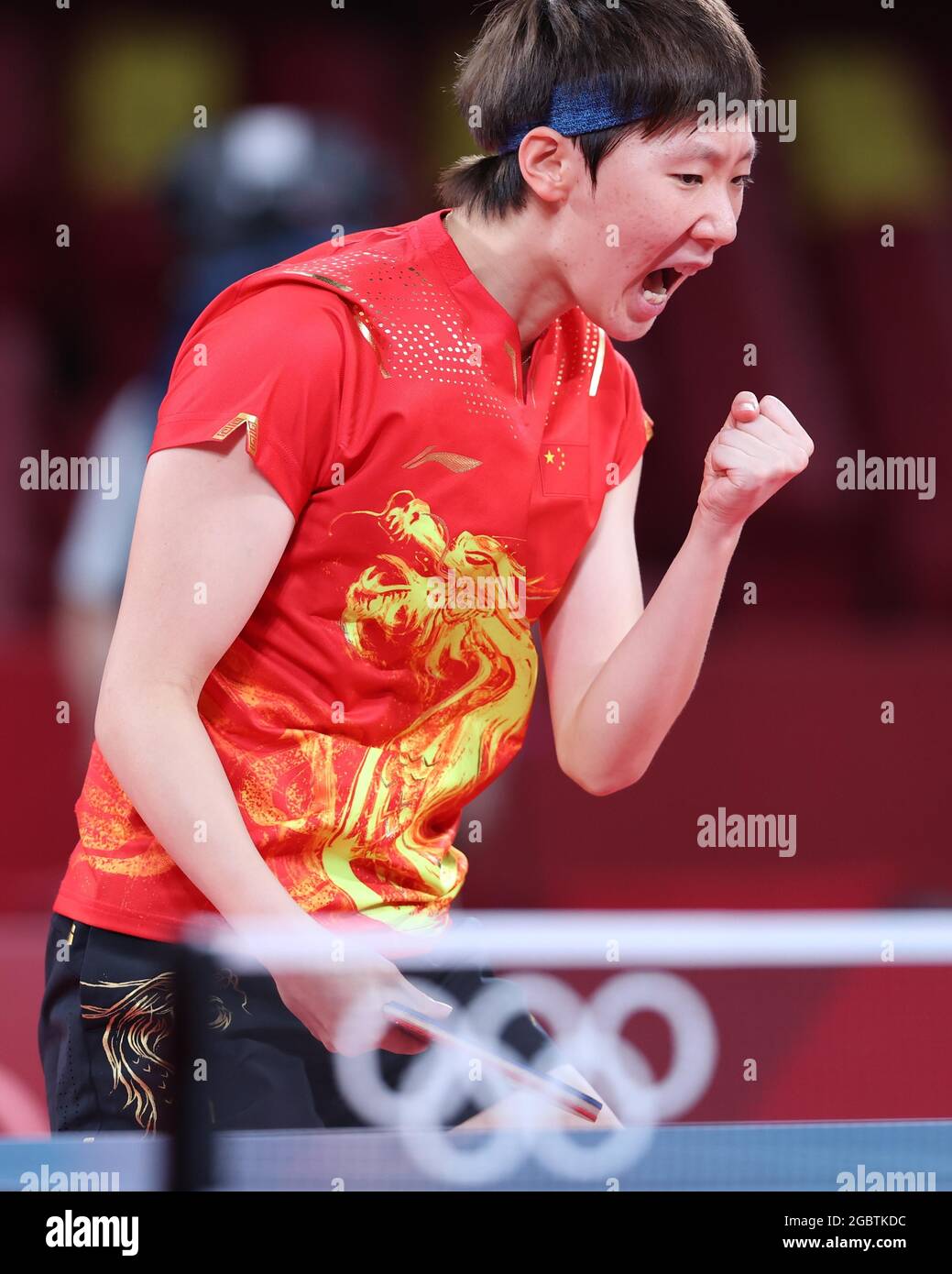 Tokyo, Japan. 5th Aug, 2021. Wang Manyu of China celebrates during the ...
