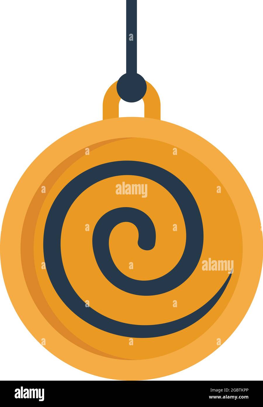 Spiral pendulum icon. Flat illustration of spiral pendulum vector icon ...