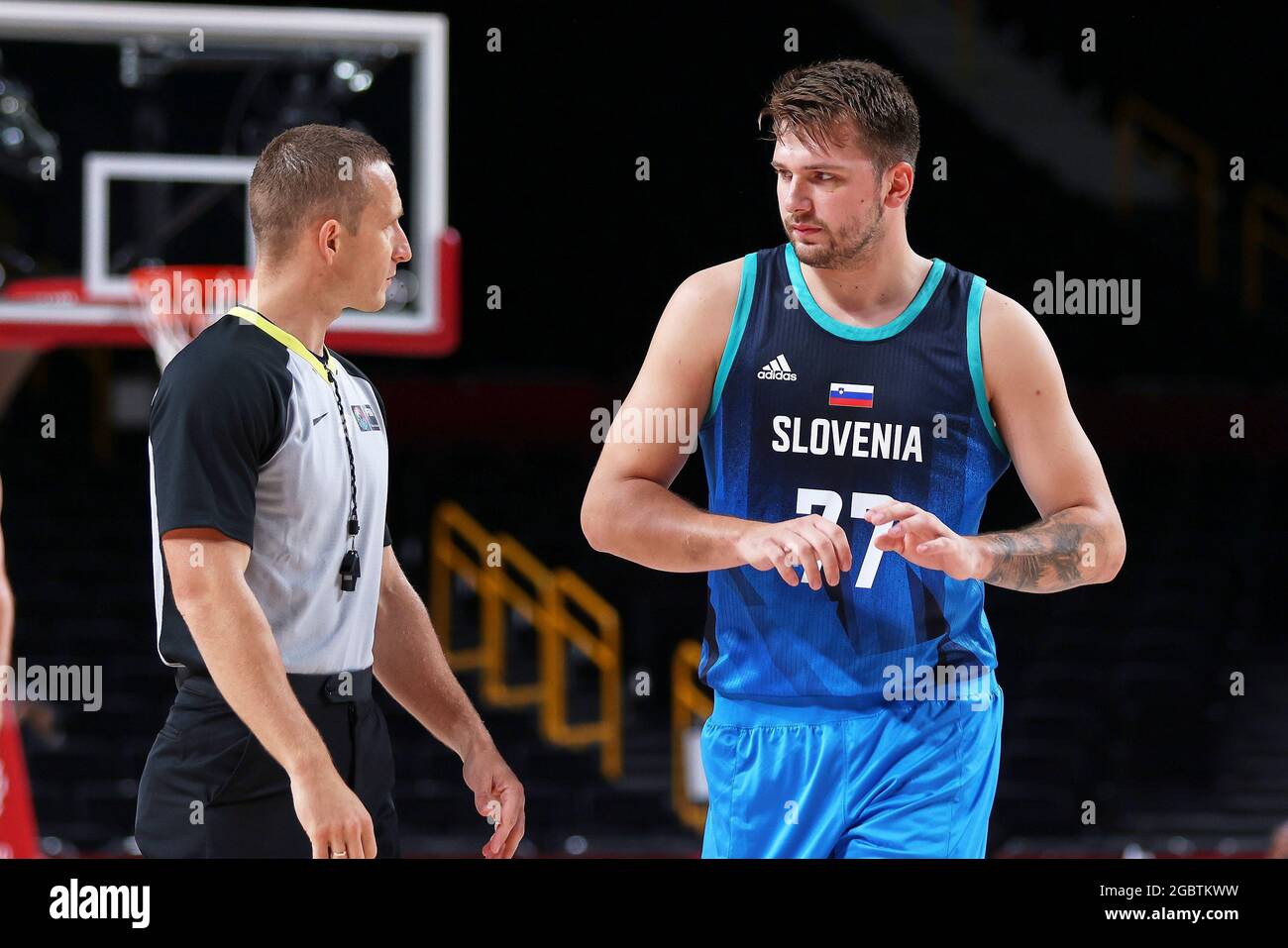 Luka DONCIC (77) of Slovenia during the Olympic Games Tokyo 2020 ...