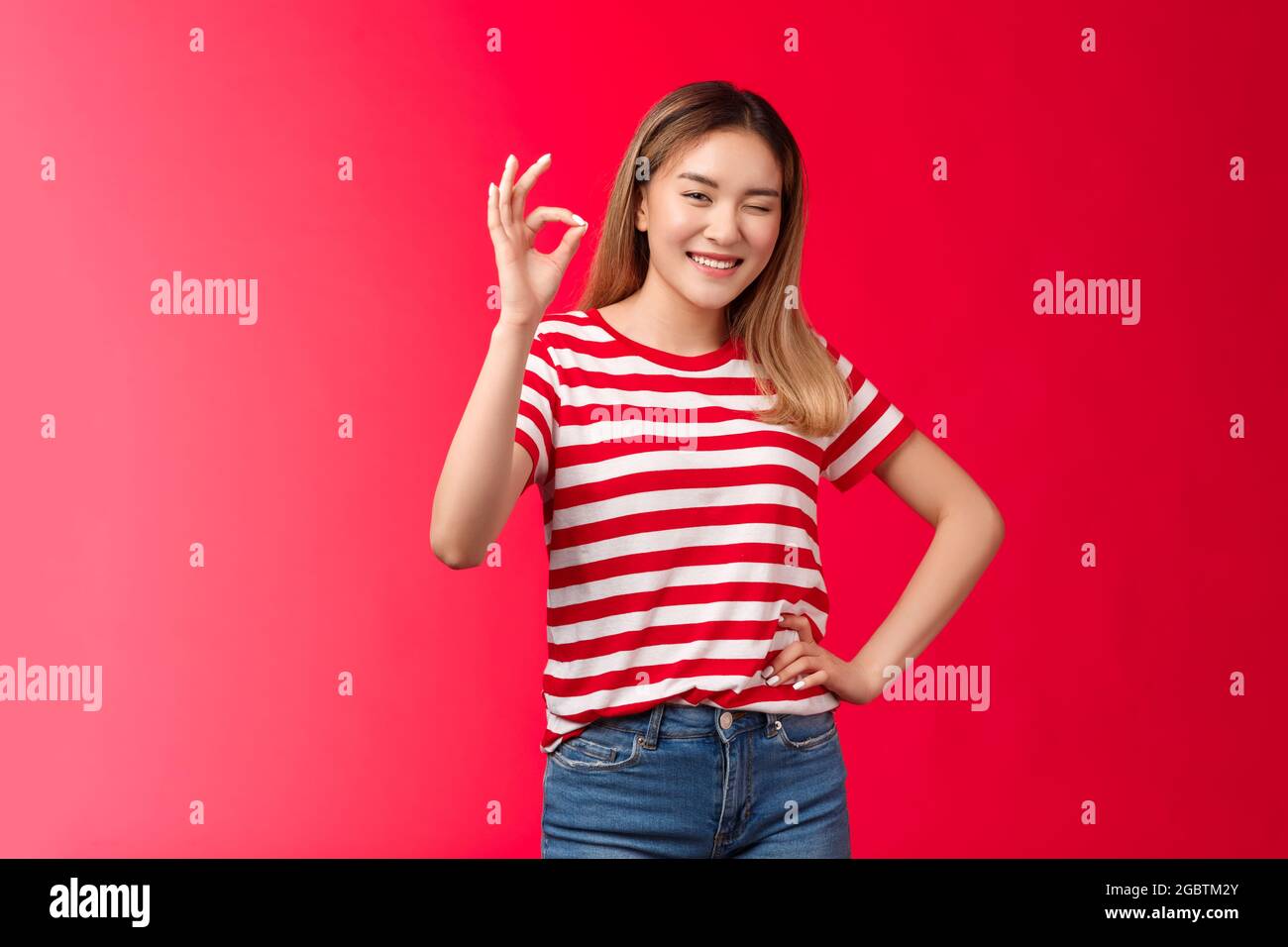 Good job mate. Proud happy female coworker approve your effort show ...