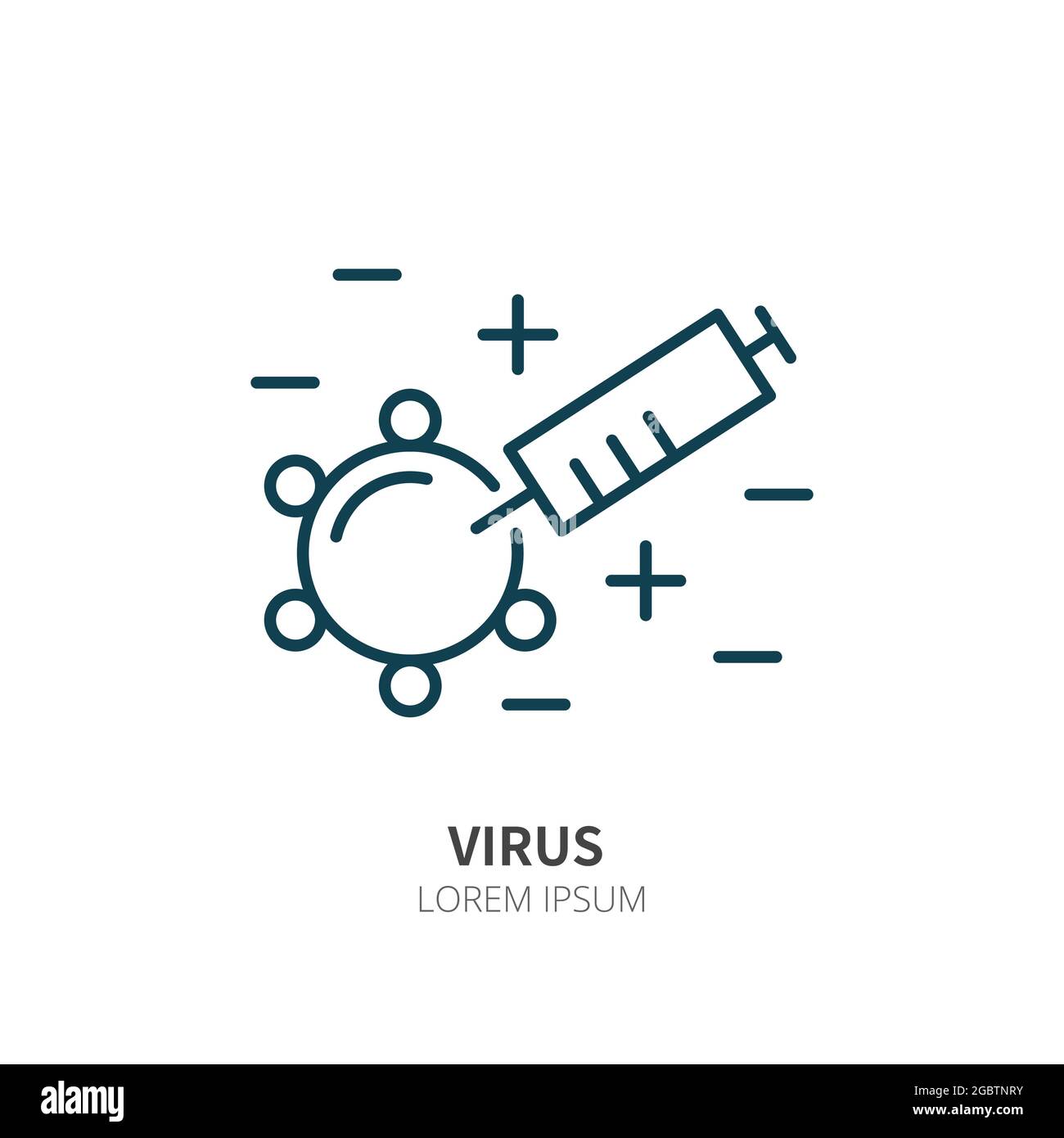 Vaccination and immunization logo icon. Symbol isolated Stock Vector ...