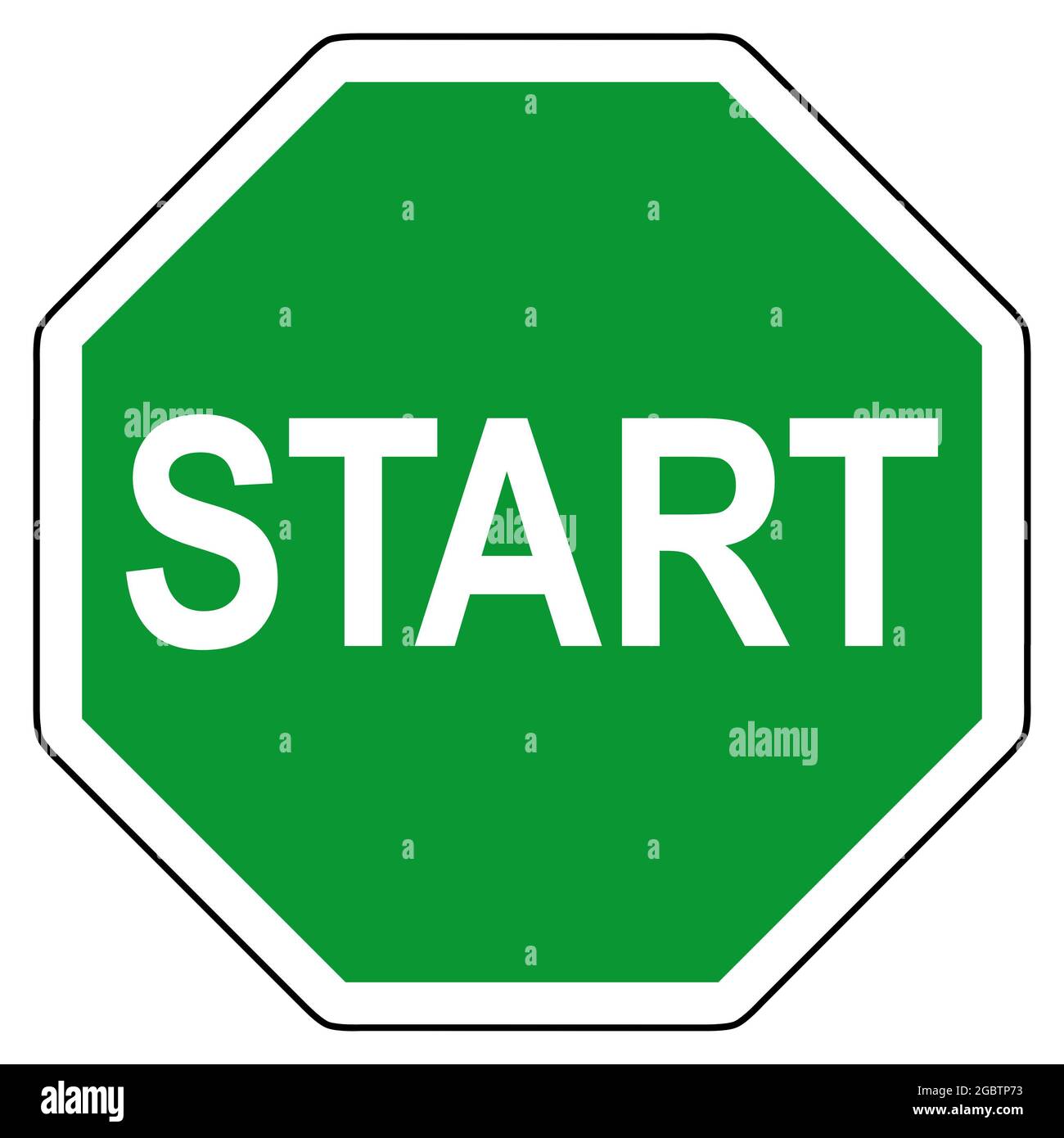 Start and green sign Stock Photo - Alamy