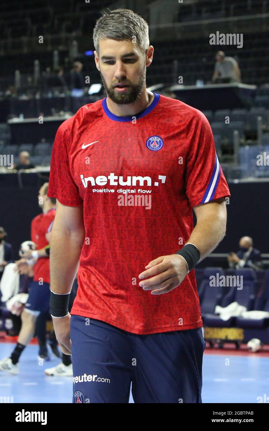 Luka Karabatic of Paris Saint Germain Trophy during the EHF Champions ...