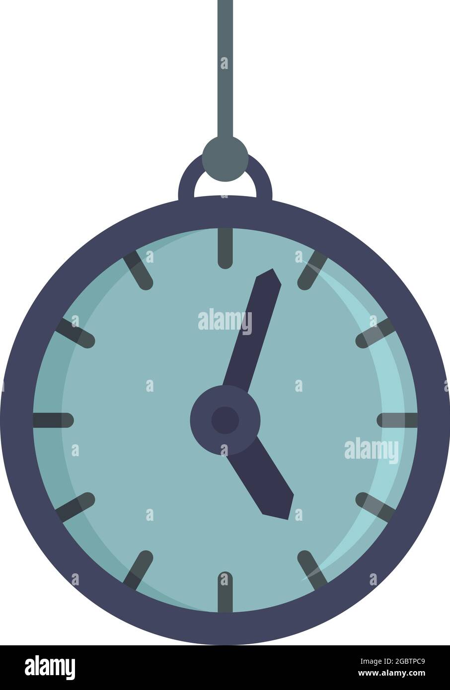 Hypnosis pendulum clock icon. Flat illustration of hypnosis pendulum ...