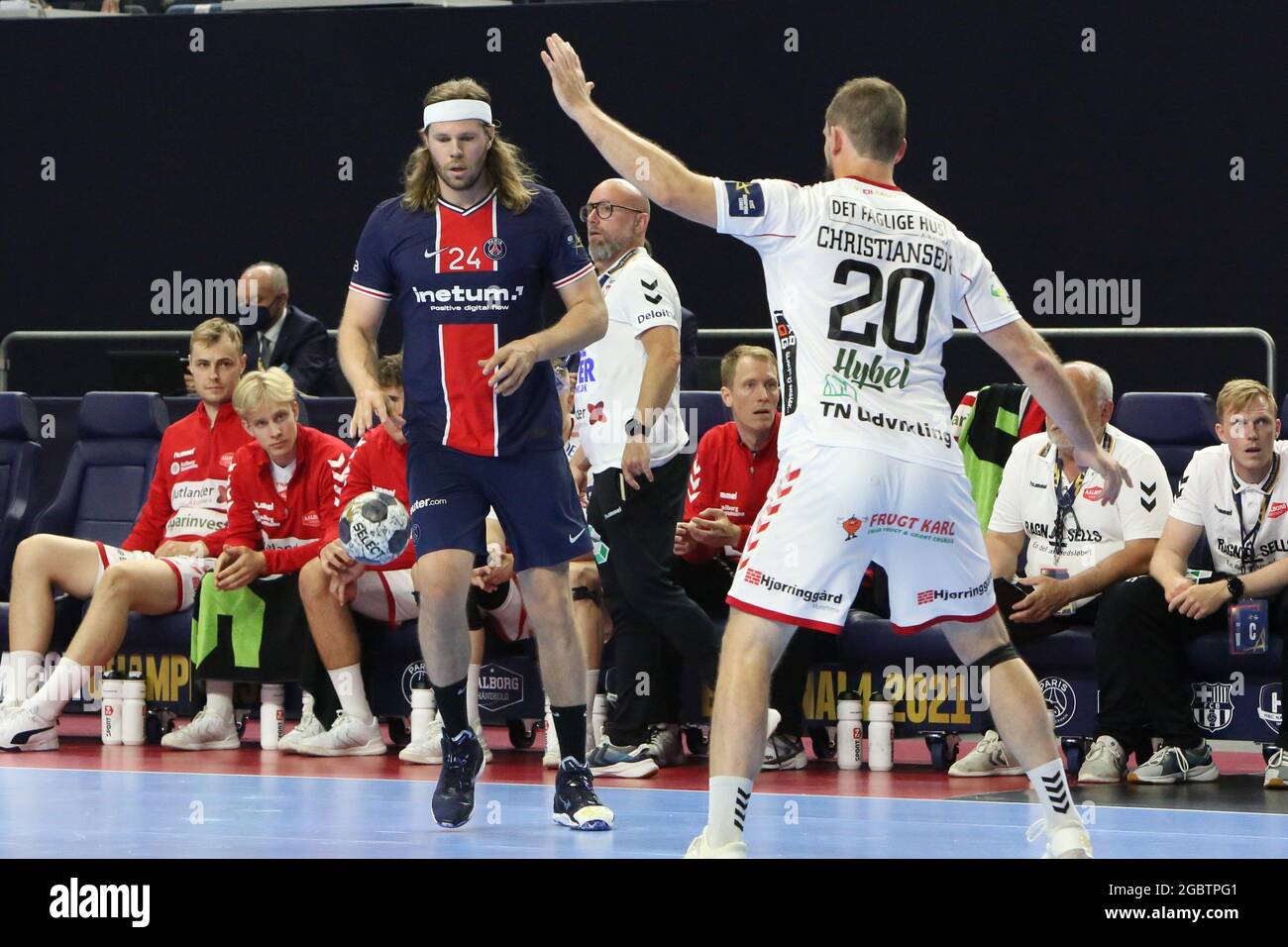 Mikkel Hansen of Paris Saint Germain during the EHF Champions League ...