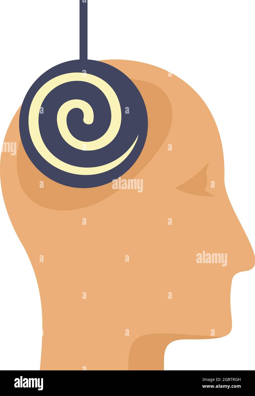 Hypnosis treatment icon. Flat illustration of hypnosis treatment vector ...