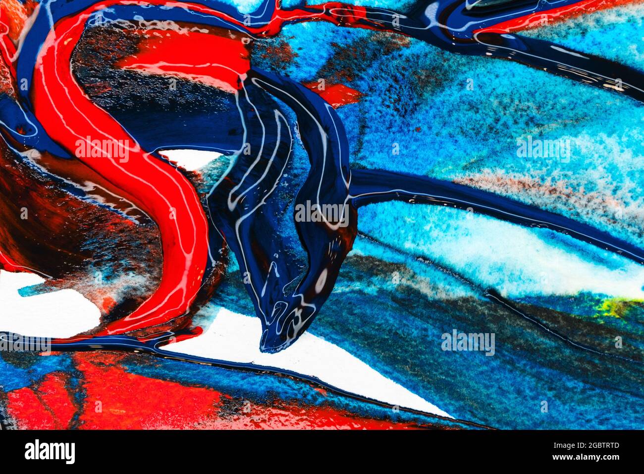 Alcohol Ink Design In White Background. Contemporary Art. Watercolor ...