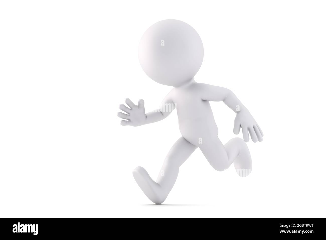 Running man. 3D illustration. Isolated on white Stock Photo - Alamy