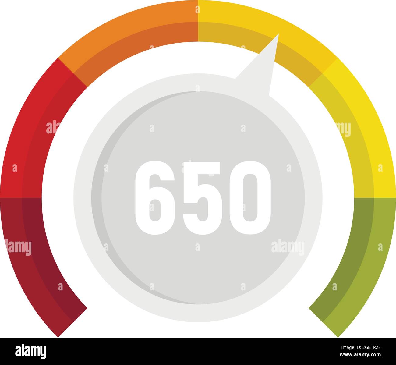 Measure credit score icon. Flat illustration of measure credit score ...