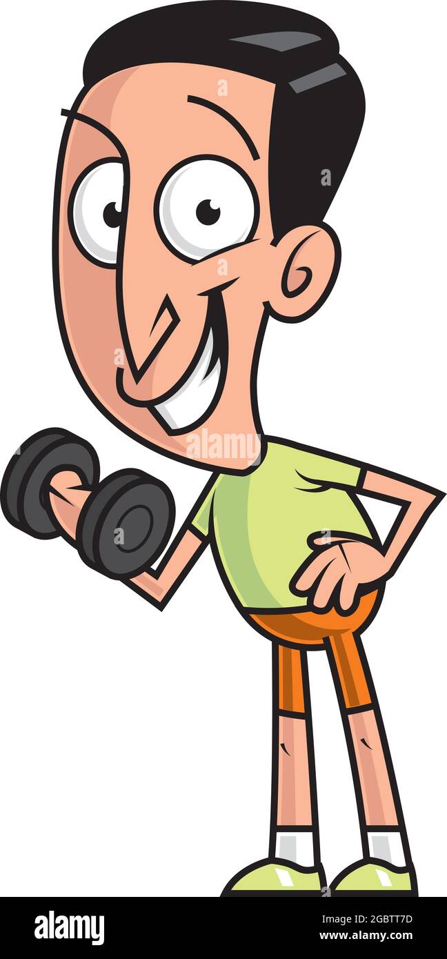 Fitness dumbbell man doing Stock Vector Images - Alamy