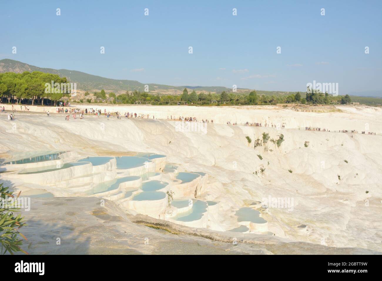 Sun shone of the landscape of Pamukkale Stock Photo - Alamy