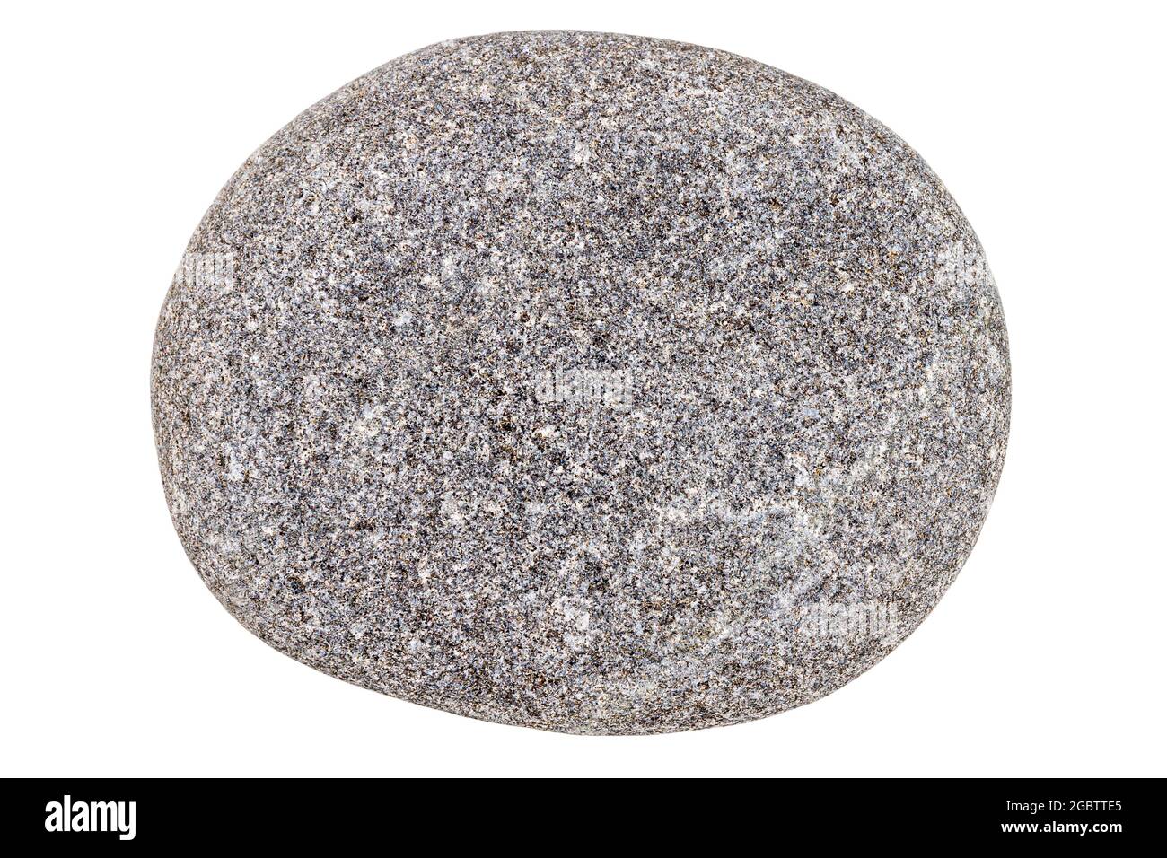 Top view of single gray pebble isolated on white background Stock Photo ...