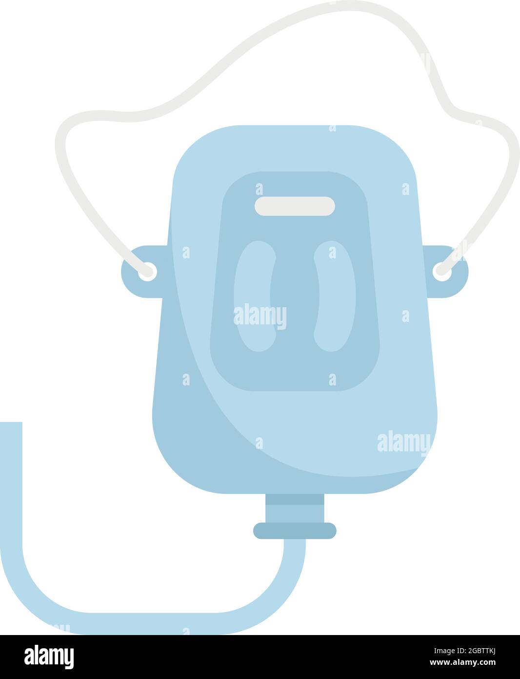 Plastic anesthesia mask icon. Flat illustration of plastic anesthesia ...