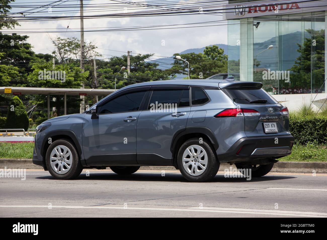 Chiangmai, Thailand -July 14 2021: Private New Toyota Corolla CROSS. On ...