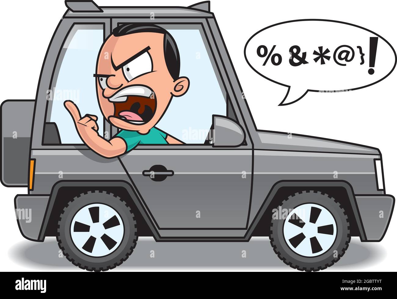 Angry people traffic jam Stock Vector Images - Alamy