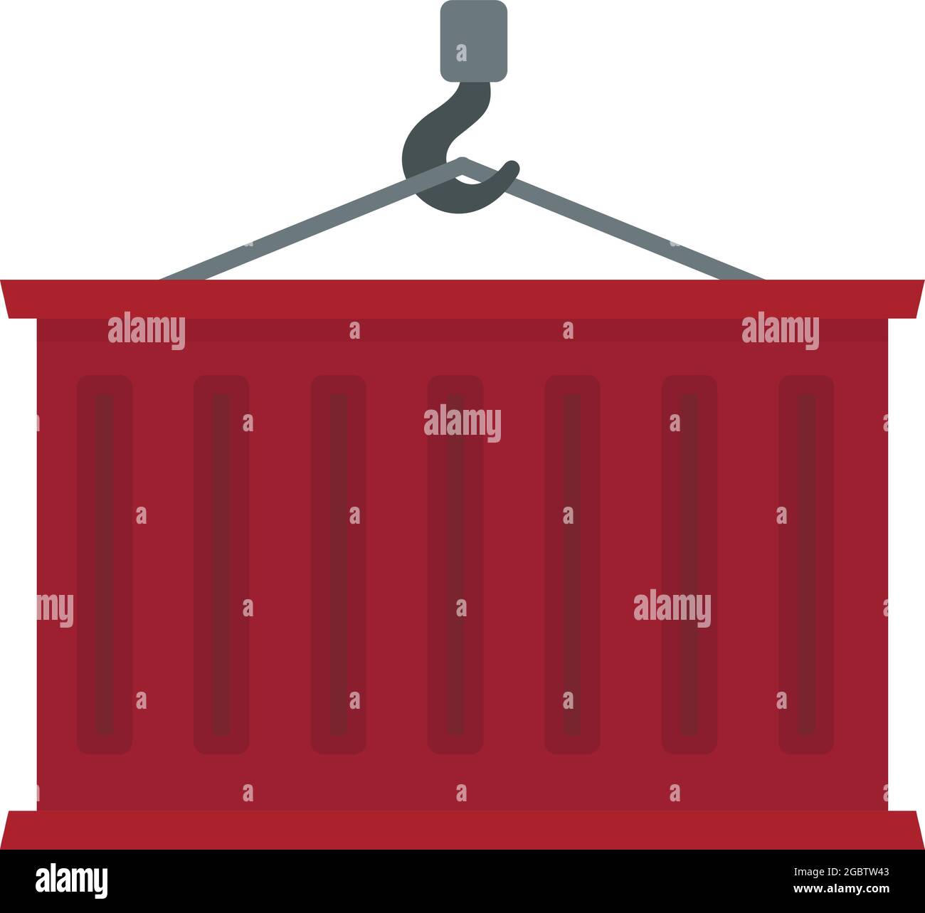 Export cargo container icon. Flat illustration of export cargo ...