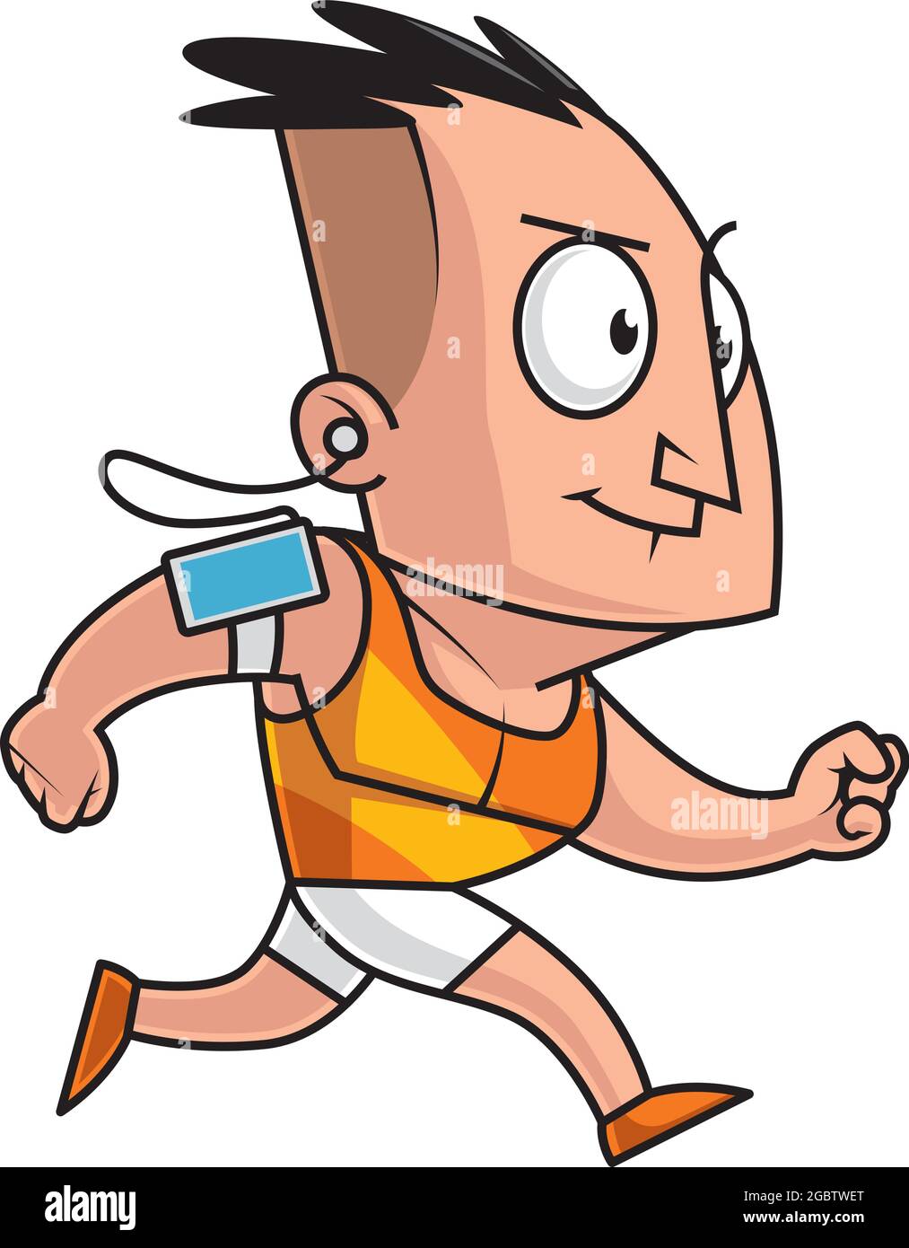 Cartoon illustration of a a man runner Stock Vector Image & Art - Alamy