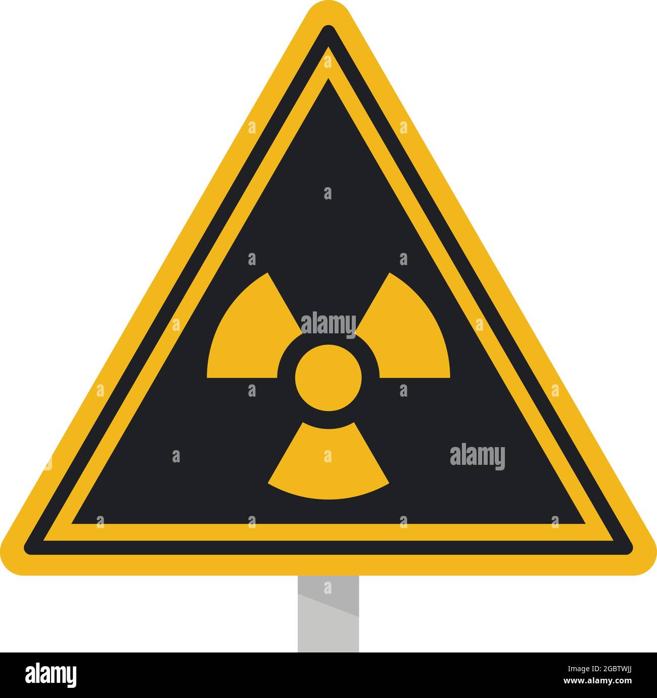 Danger zone caution icon. Flat illustration of danger zone caution ...