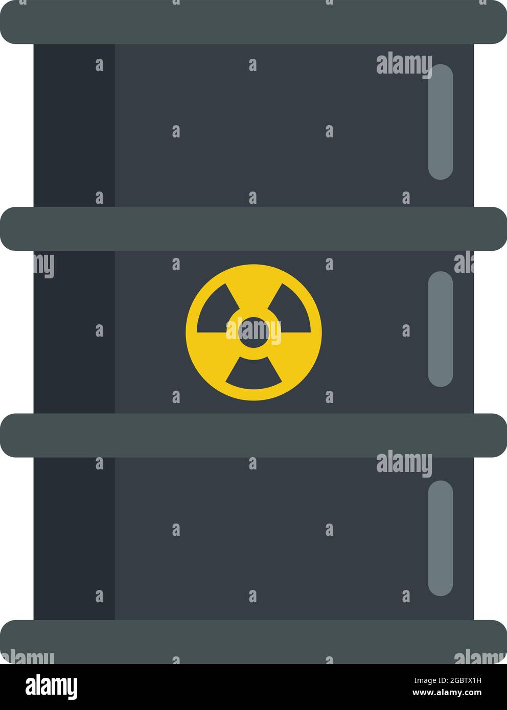 Radiation barrel icon. Flat illustration of radiation barrel vector ...