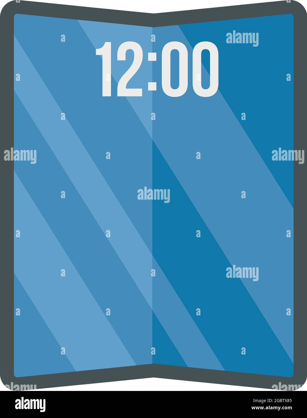 Flexible smartphone icon. Flat illustration of flexible smartphone ...