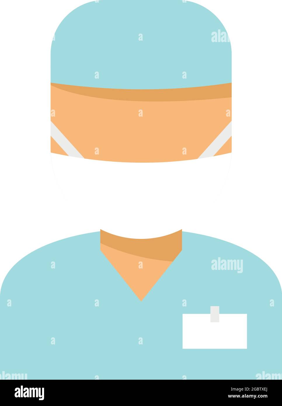 Anesthesia doctor icon. Flat illustration of anesthesia doctor vector ...