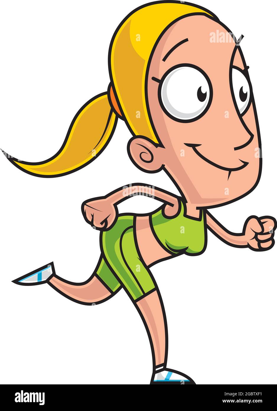 Woman running full body Stock Vector Images - Alamy